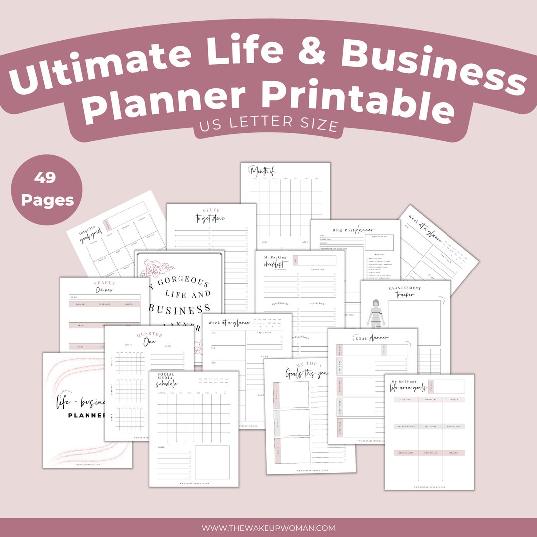 Ultimate Life Planner & Business Planner Bundle, Fitness Planner, Self ...