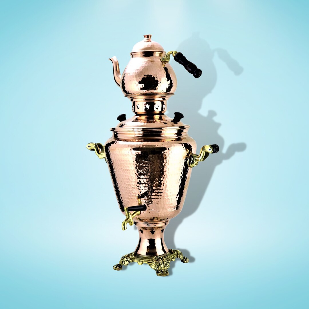 Copper Samovar Exotic Views Wood and Coal Powered Tinned - Etsy