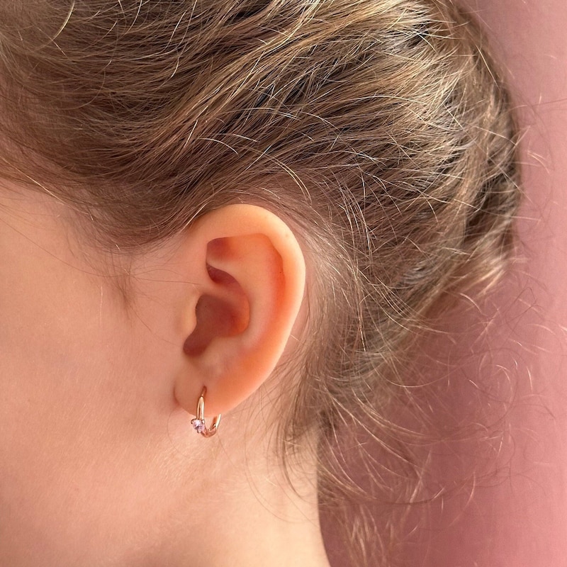 Pandora Gold Huggie Hoop - Etsy