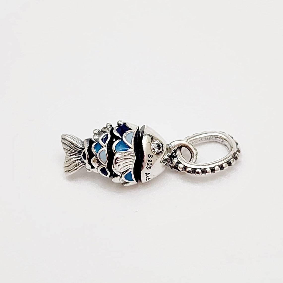 Pandora Blue Scaled Fish Dangle Charm - Etsy