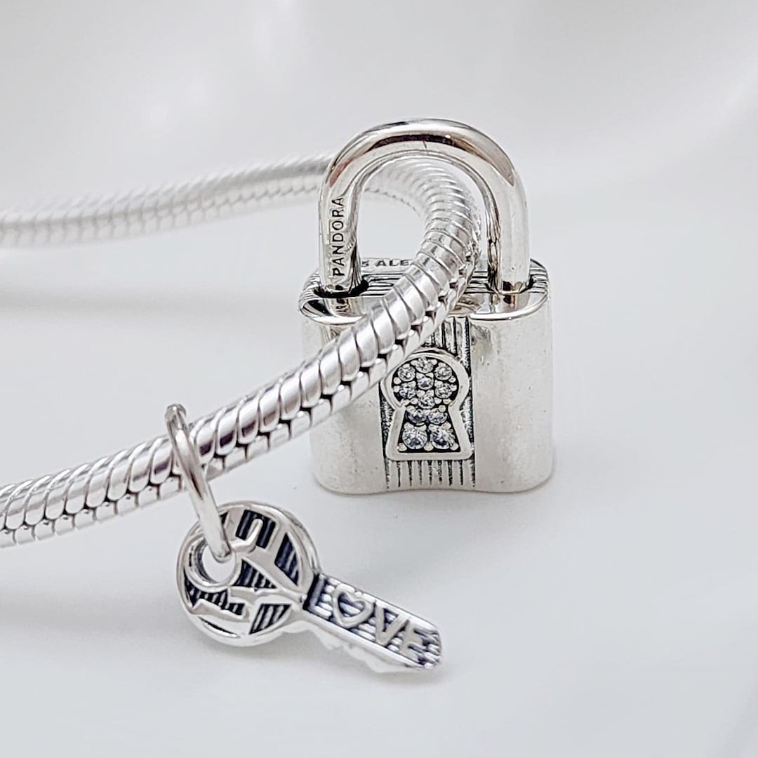 Pandora Padlock and Key Dangle Charm - Etsy