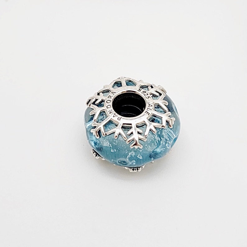 Pandora Winter Snowflake Murano Charm - Etsy