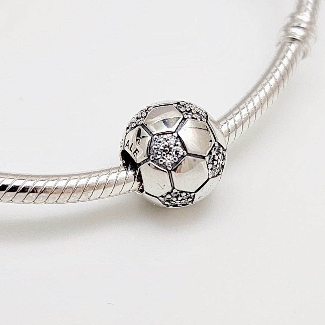 Pandora Sparkling Football / Soccer Charm - Etsy