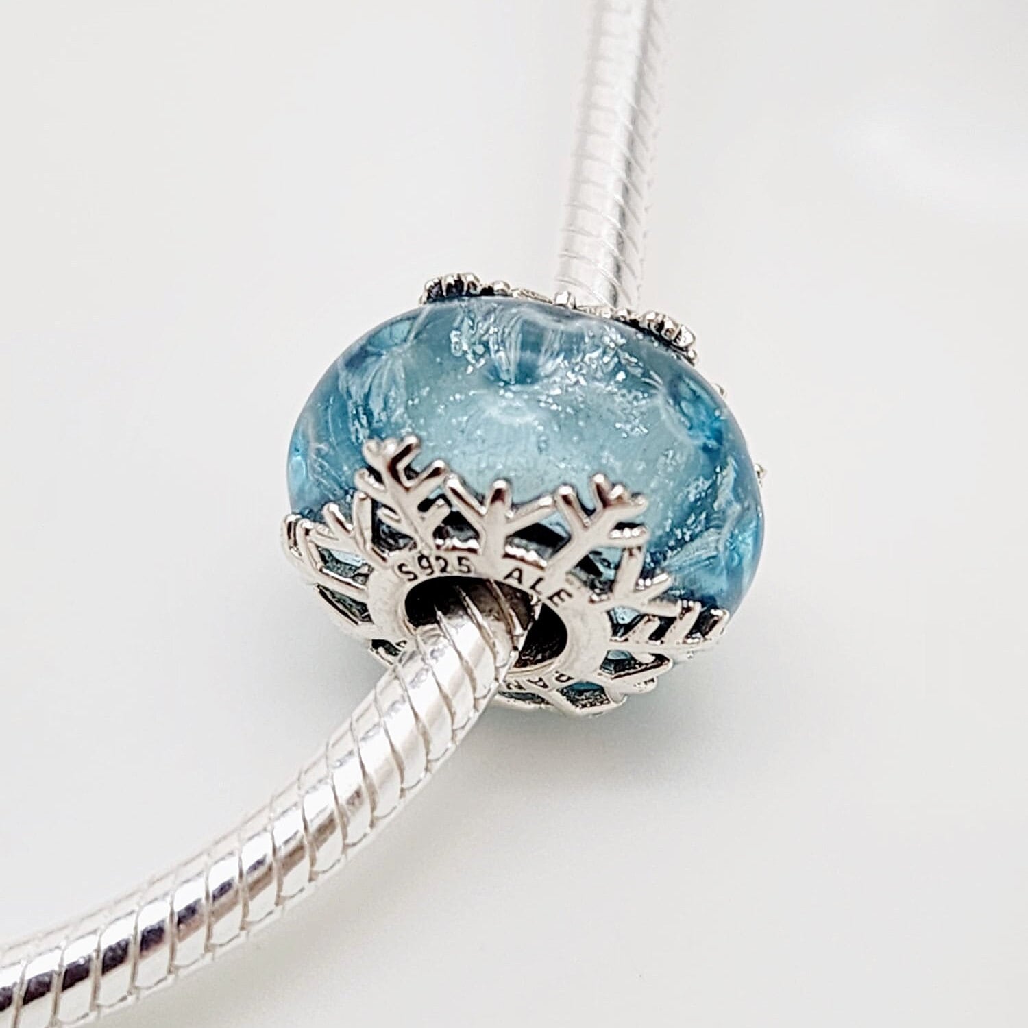 Pandora Winter Snowflake Murano Charm - Etsy
