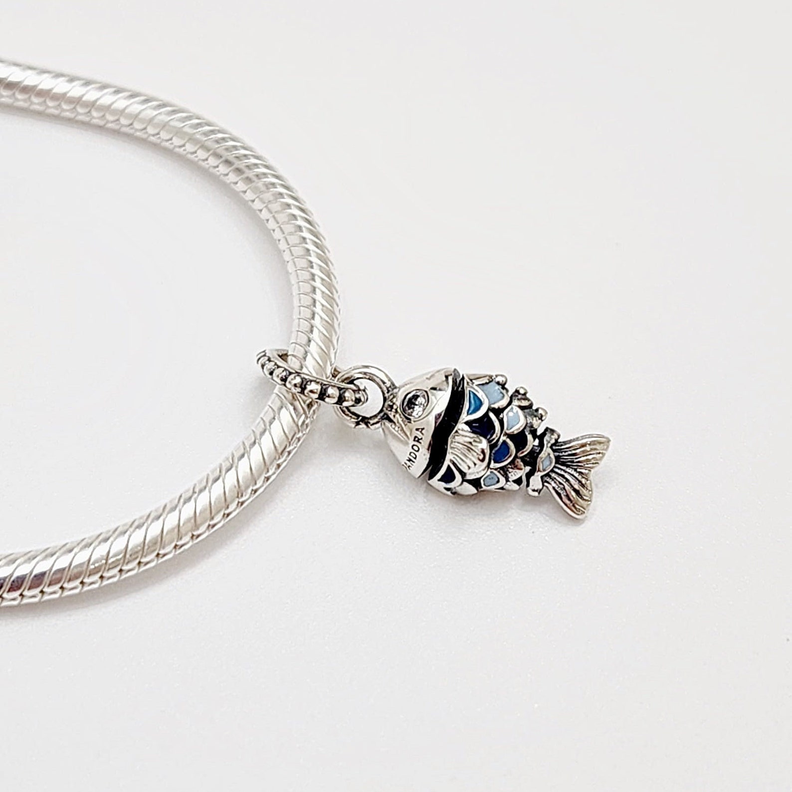 Pandora Blue Scaled Fish Dangle Charm - Etsy