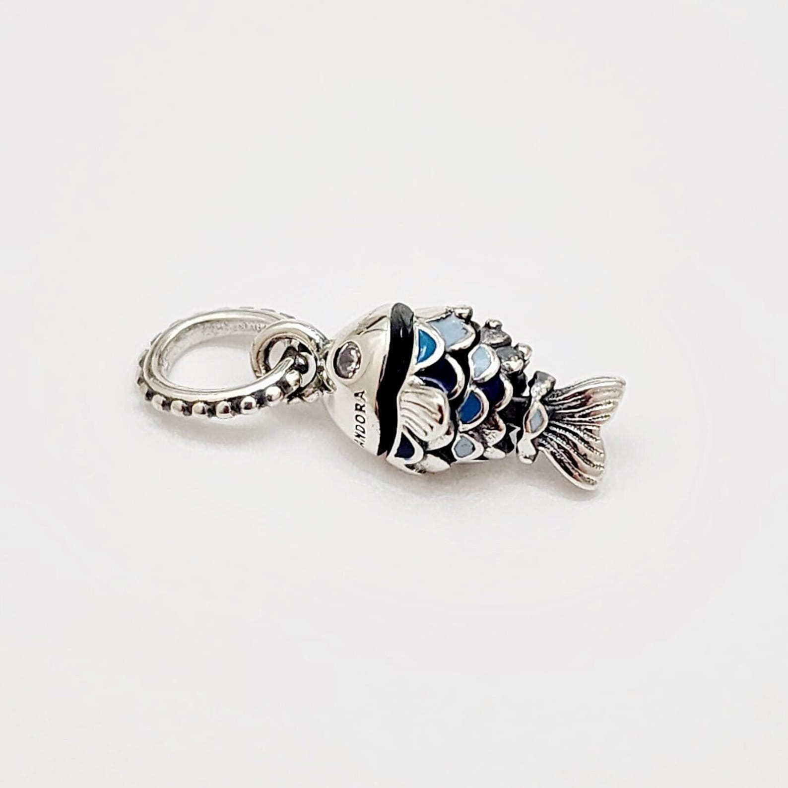 Pandora Blue Scaled Fish Dangle Charm - Etsy