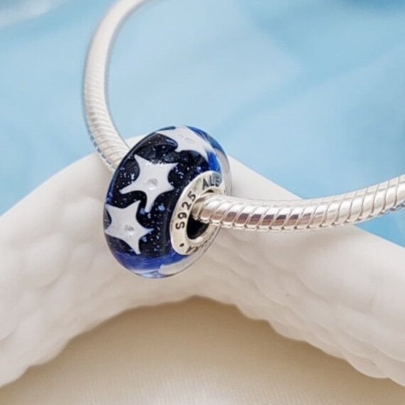 Pandora Starry Night Sky Murano Glass Charm - Gem