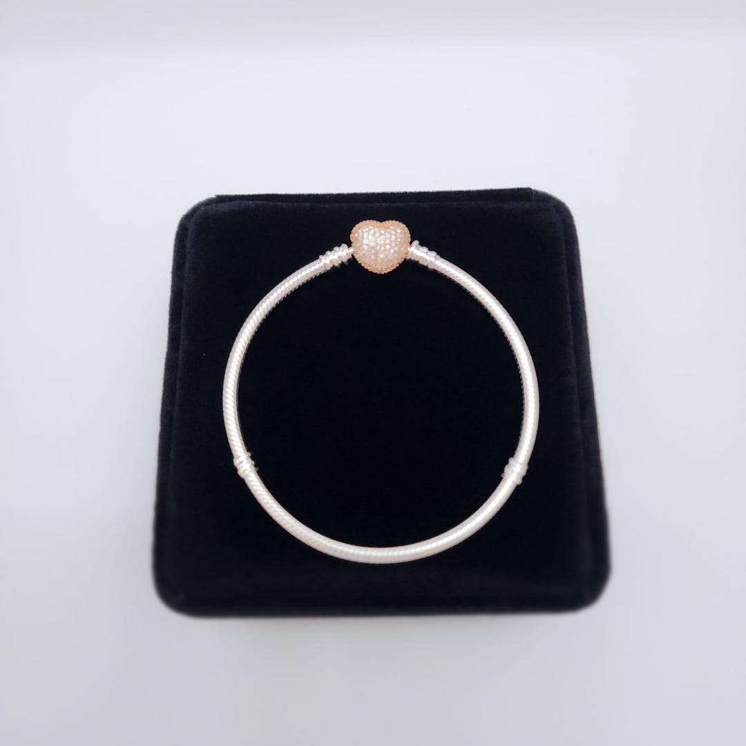 Pandora Pavé Heart Clasp Bracelet, Rose Gold-plated - Etsy