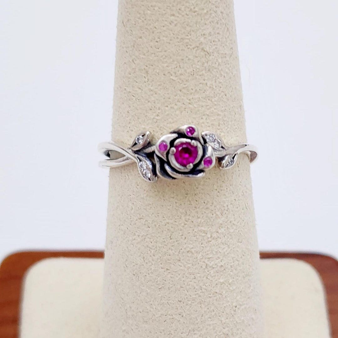Pandora Beauty and the Beast Rose Ring - Etsy
