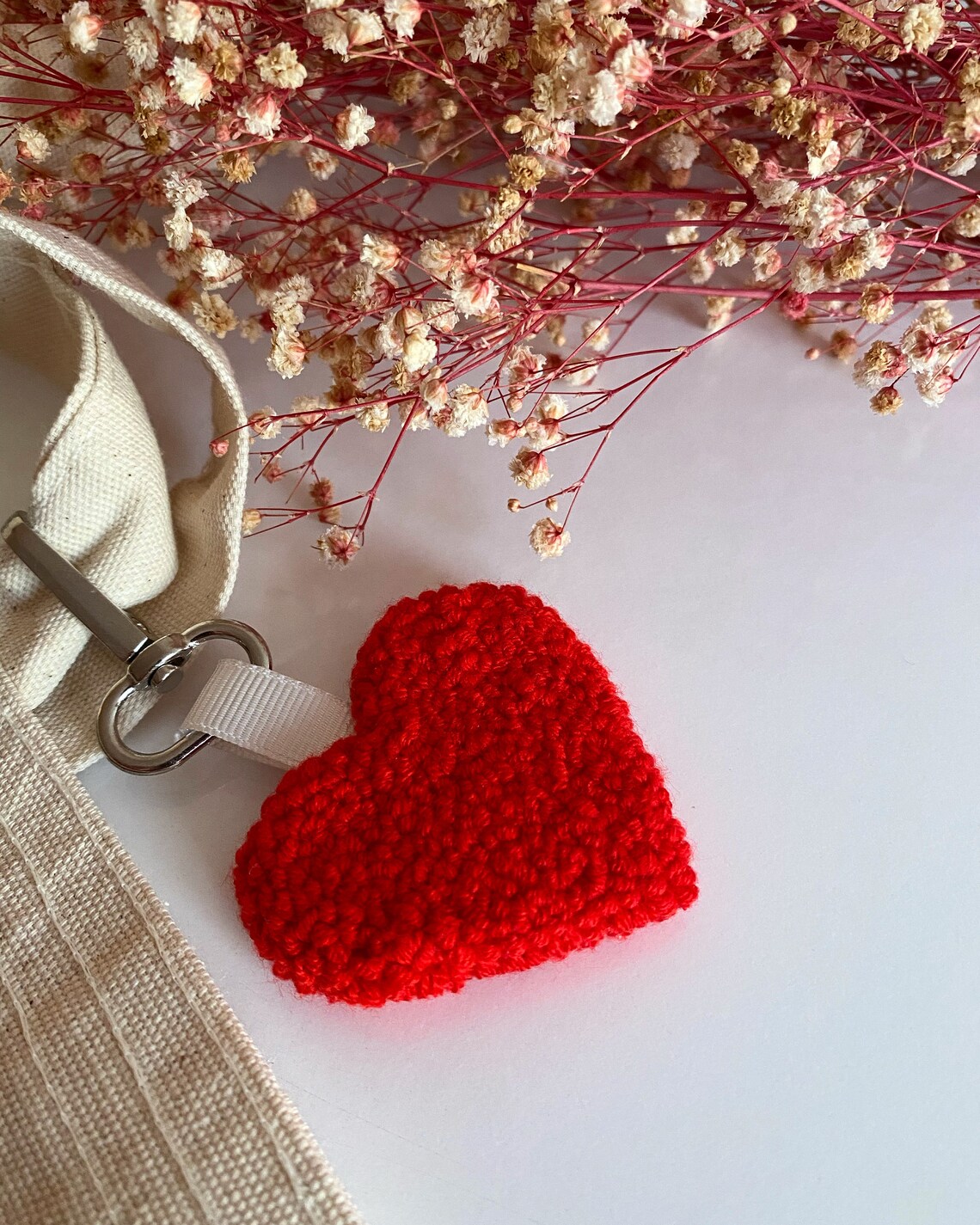 Punch Keychain Punch Needle Bag Charm Tufted Keychain Mini - Etsy