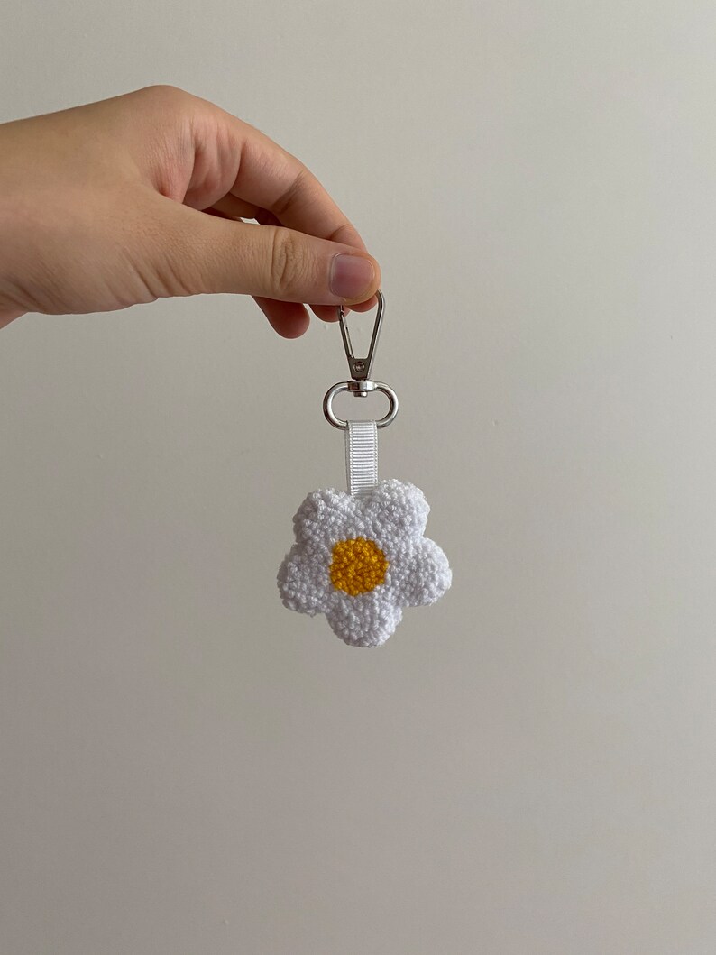 Punch Keychain Punch Needle Bag Charm Tufted Keychain Mini - Etsy