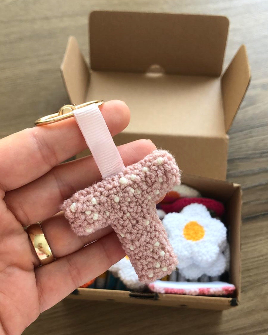 Punch Keychain Punch Needle Bag Charm Tufted Keychain Mini - Etsy