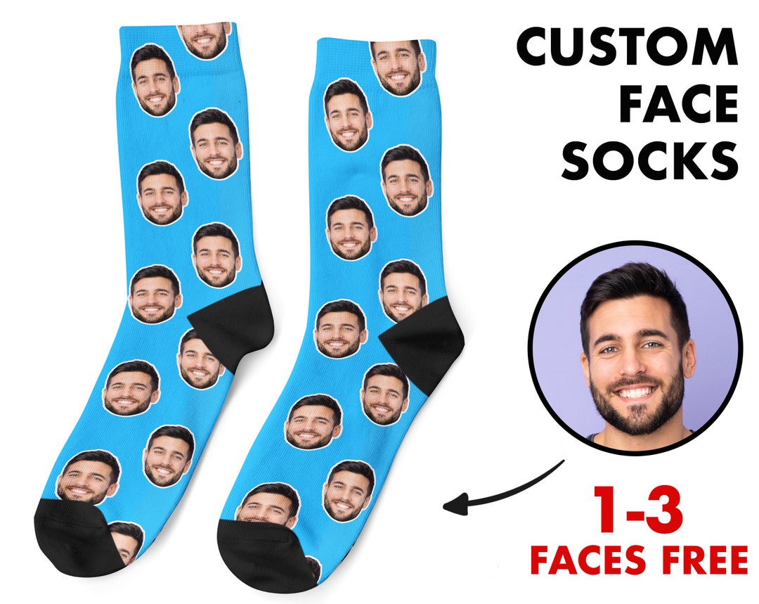 Custom Face Socks, Personalized Photo Socks, Picture Socks, Face on ...