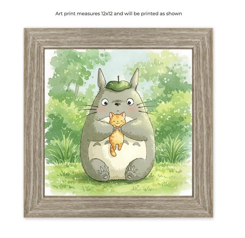 Ghibli Studio Totoro Holding Orange Cat My Neighbor Totoro - Etsy