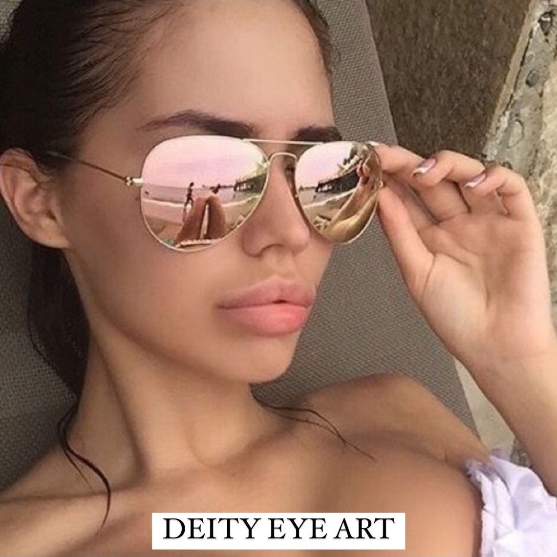 ROSE GOLD Pink Retro Aviator Sunglasses NWT - Etsy