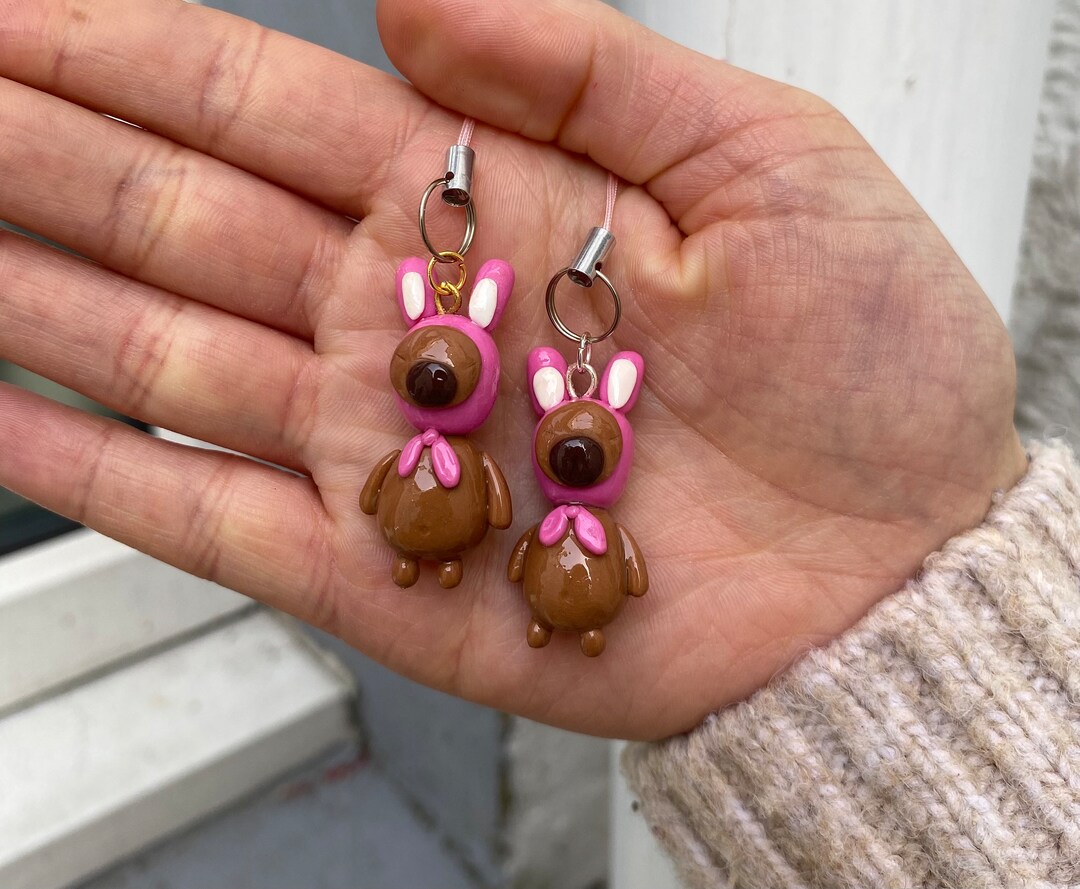 Capybara Bunny Polymer Clay Charm With Phone Strap - Etsy