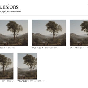 Panoramic Beautiful Wall Art Landscape Wallpaper Mural, Watercolor Peel and Stick or Regular ...