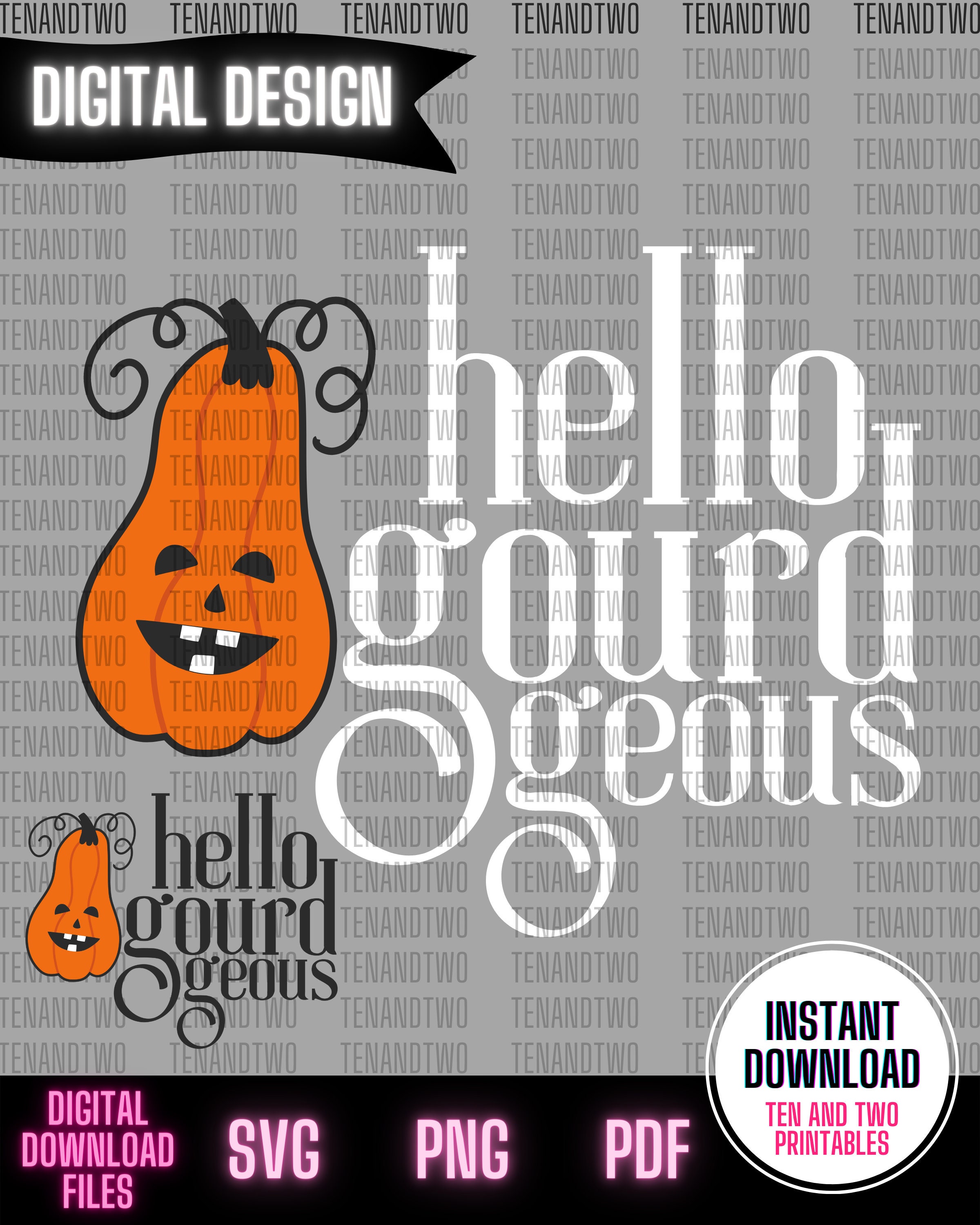 Hello Gourd-geous Svg Hello Gorgeous Svg Fall Designs - Etsy