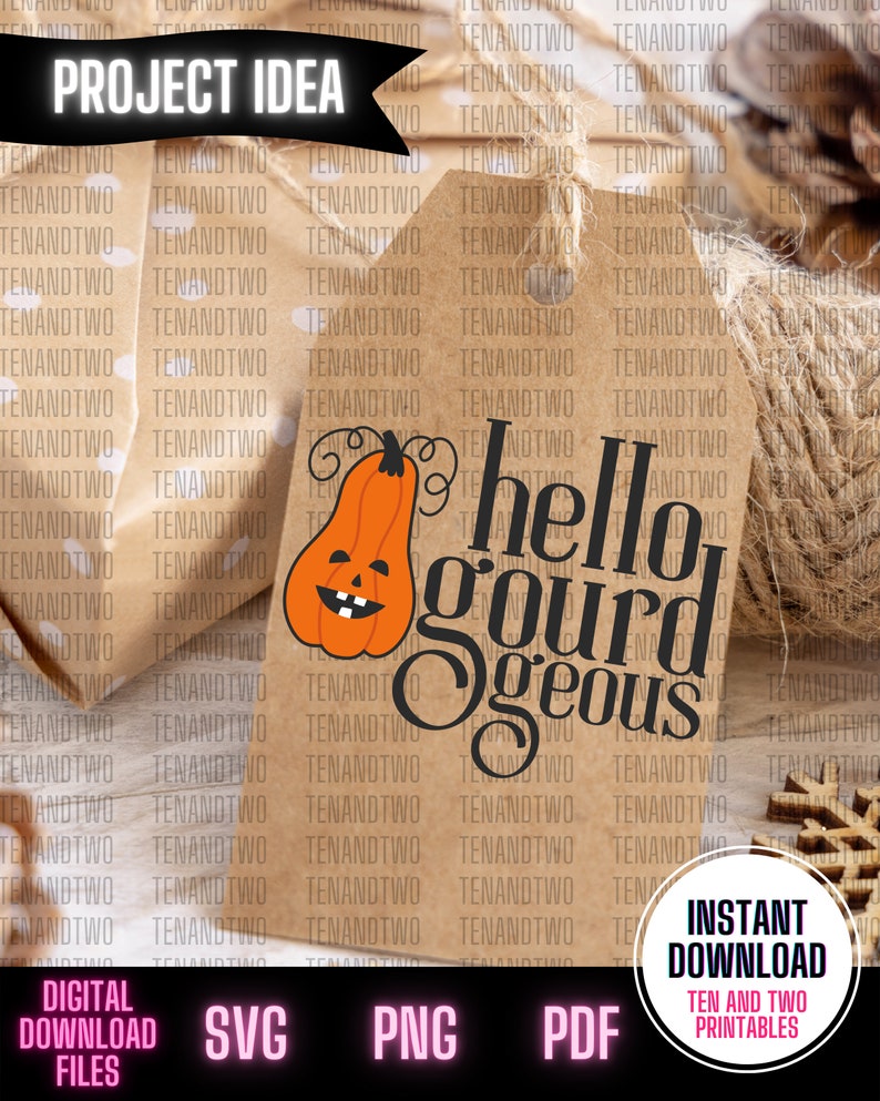 Hello Gourd-geous Svg Hello Gorgeous Svg Fall Designs - Etsy