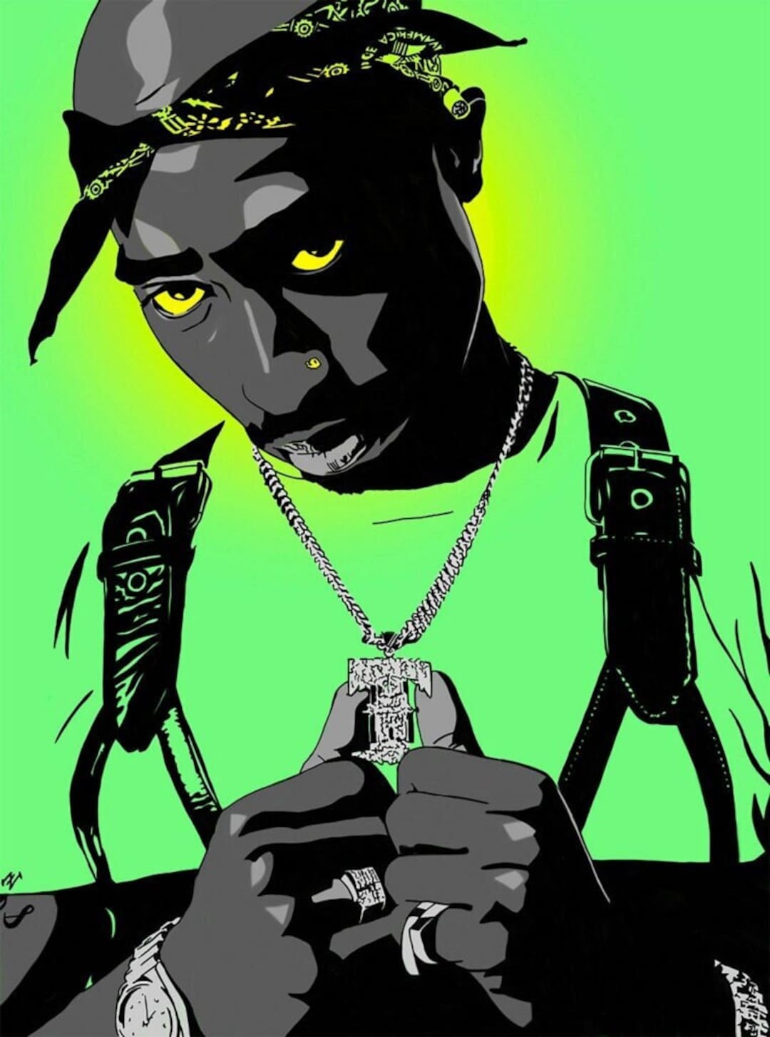 Tupac Legacy Original Digital Artwork Canvas Print - Etsy