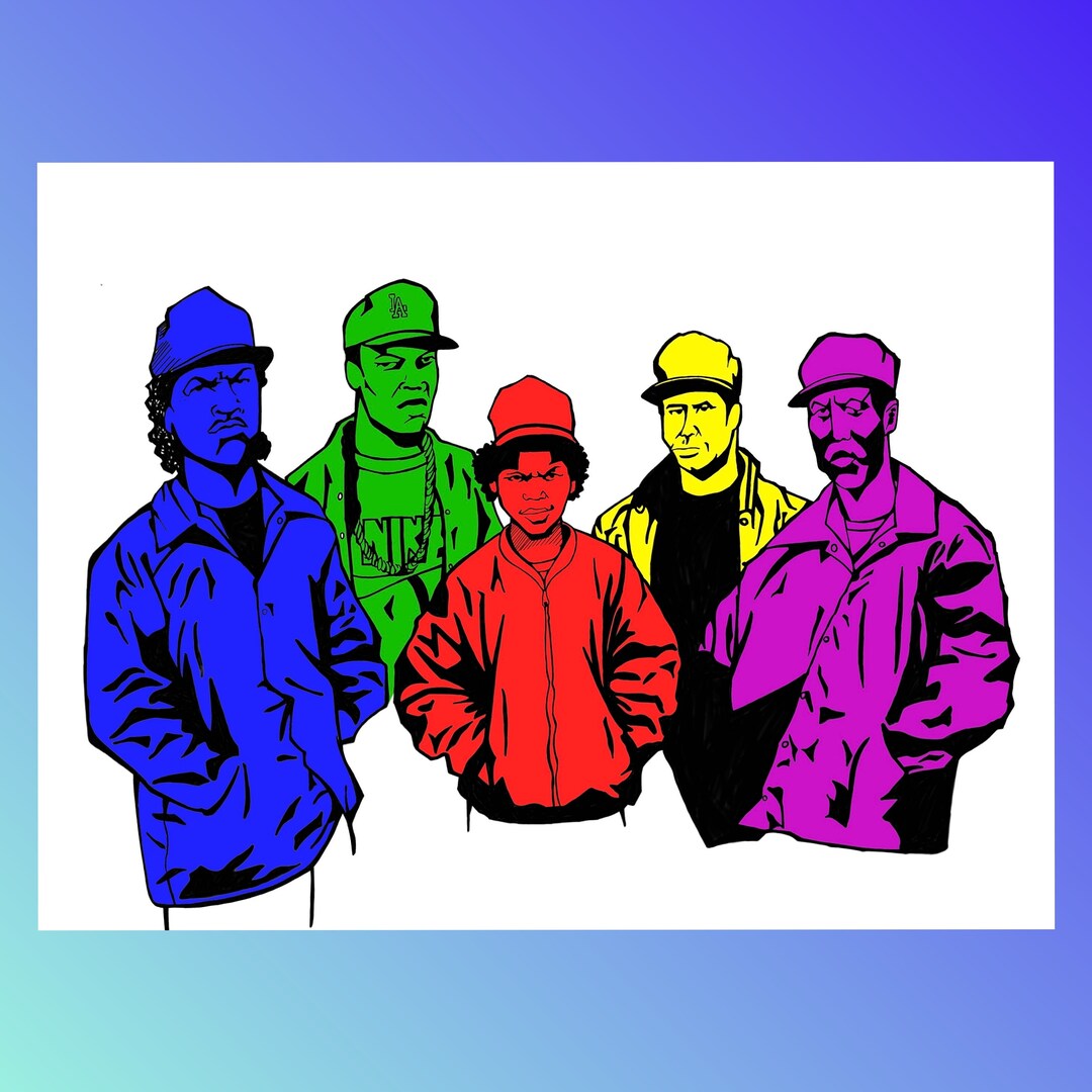 NWA - Original Digital Artwork - Paper Print - Etsy