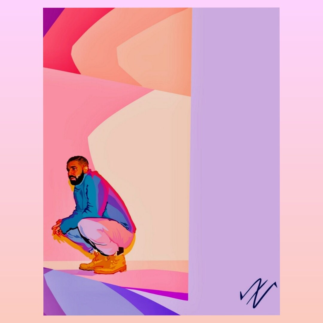 Hot Line Bling Original Digital Artwork Paper Print - Etsy