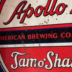 Vintage 1930s APOLLO BEER Tam O'shanter Ale Beer Tray Man Cave Bar Back ...