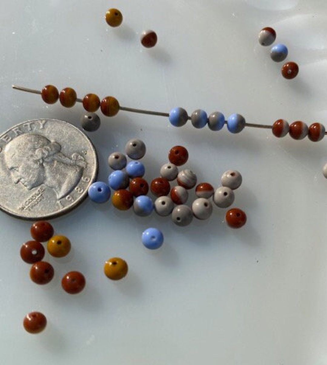 Vintage Japanese Bi-colored Glass Rounds, 4 Mm (20) - Etsy
