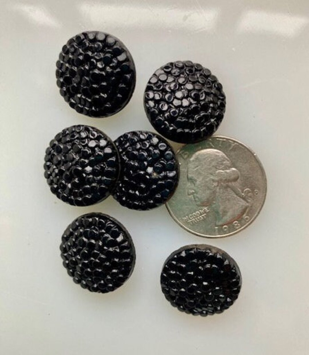 Vintage Czech Glass -- 3/4" Tiny Pebble Textured Buttons (16) - Etsy