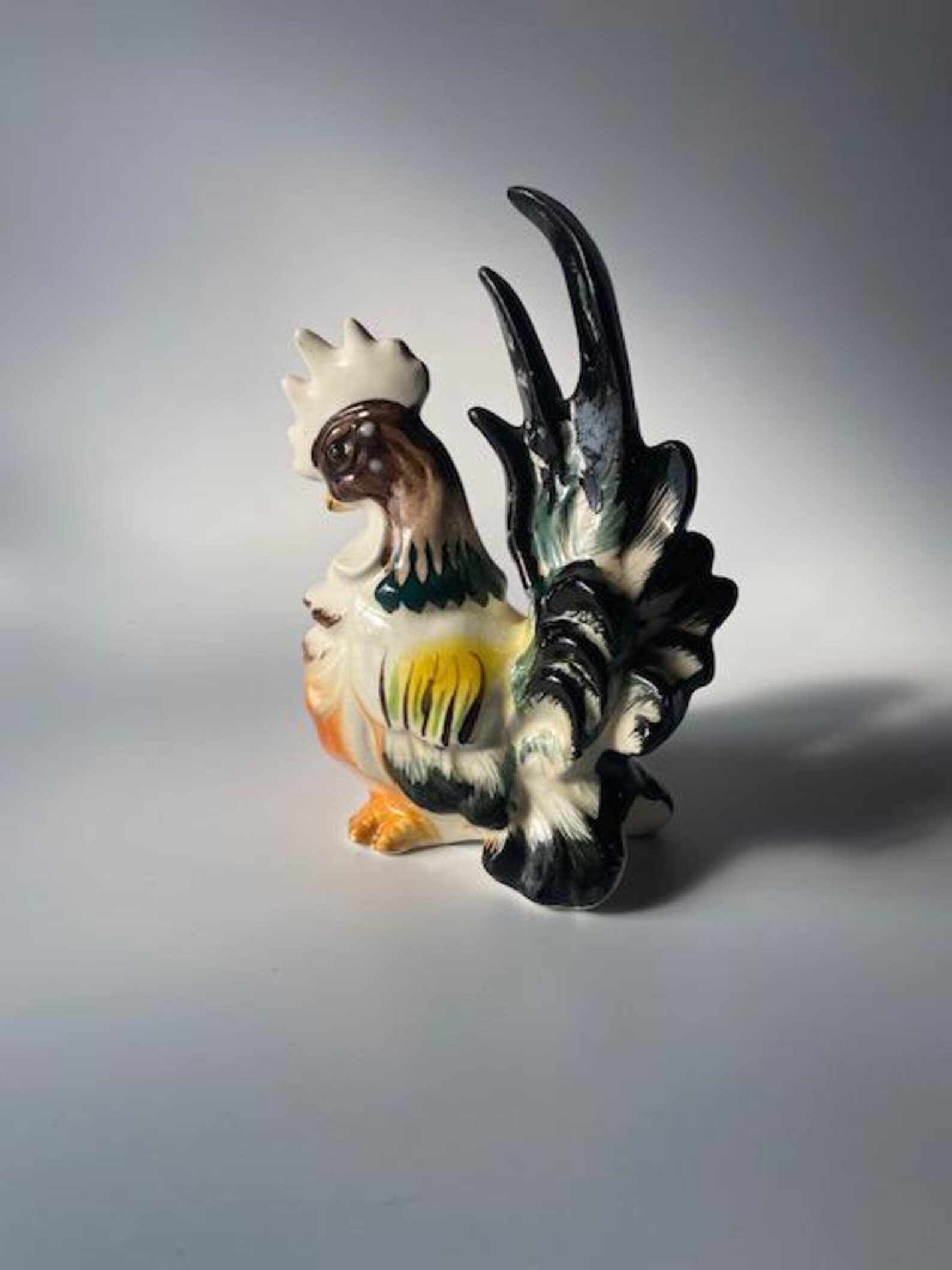 Vintage ROOSTER Mid-century Chicken Figurine - Etsy