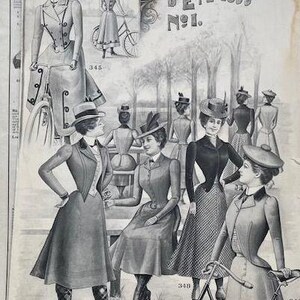 Late Victorian Fashion Plate Illustration 1890s "les Parisiennes Saison ...