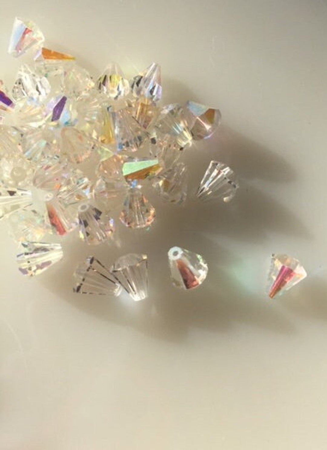Vintage Austrian Crystals, 8 Mm Clear AB Bells (10) - Etsy