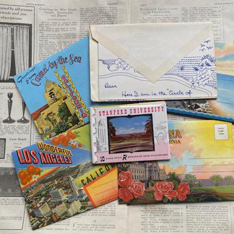 Postcard Folder - Etsy