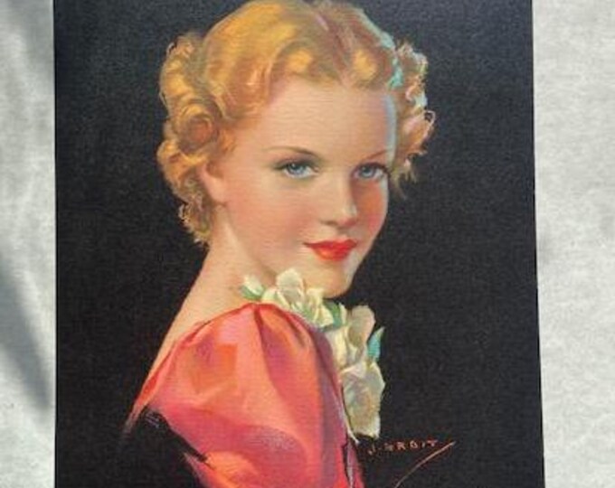 Vintage Jules Erbit Pinup Beautiful Blonde 40s Glamour Girl Etsy