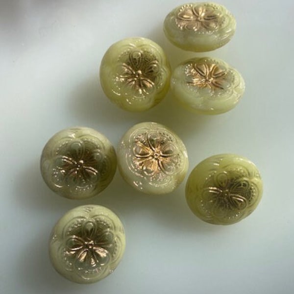 Czech Glass Buttons Etsy