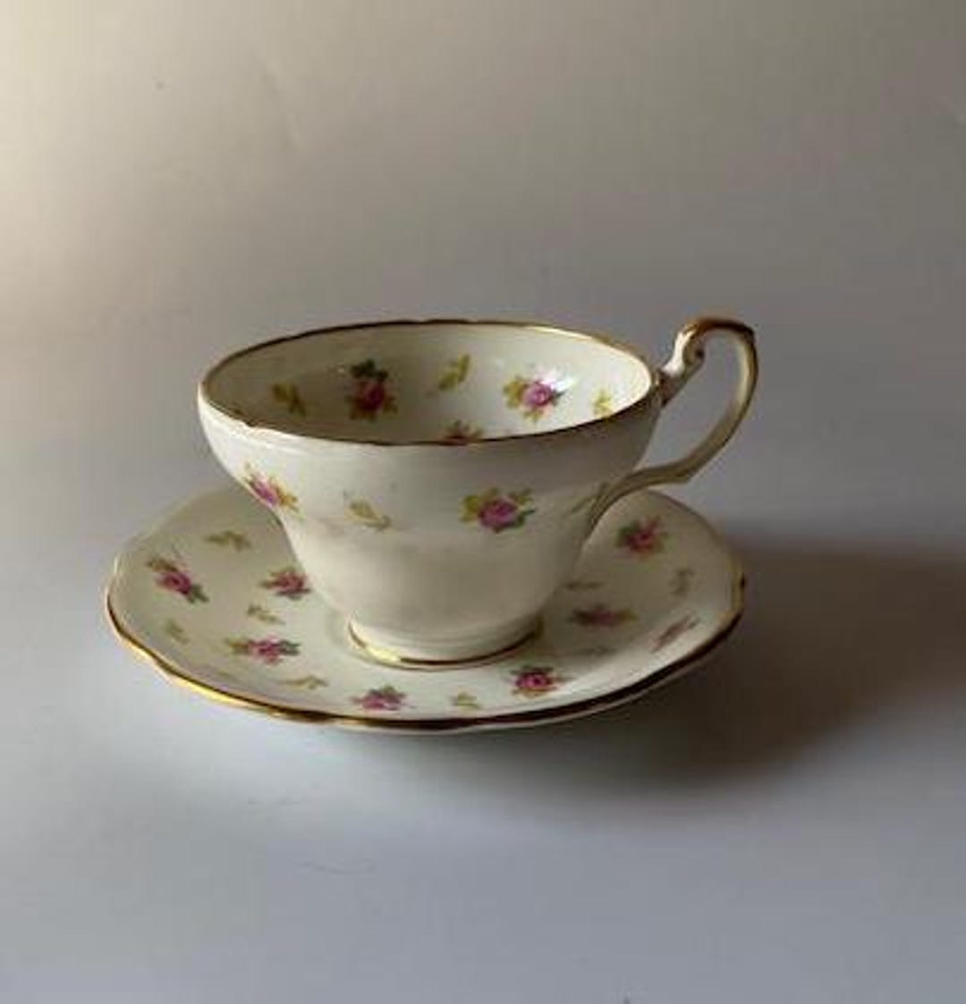 FOLEY China Cup & Saucer DAINTY ROSE 1950s Made in England - Etsy