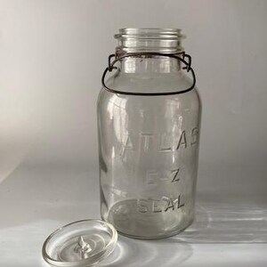 Vintage ATLAS EZ SEAL Mason Half Gallon Jar 1920s - Etsy