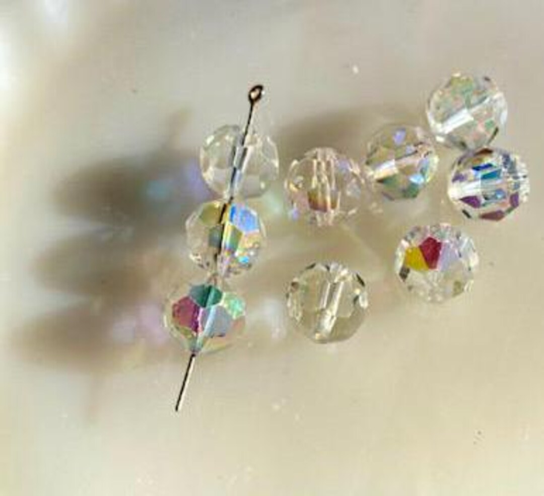 Vintage Austrian Crystals - 12 Mm Crystal Clear 1/4 AB Rounds (20) - Etsy