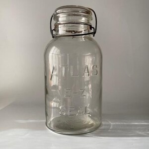 Vintage ATLAS EZ SEAL Mason Half Gallon Jar 1920s - Etsy