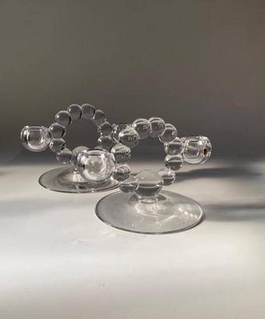 Vintage Imperial Glass CANDLEWICK Double Light Candlesticks PAIR 1930s ...