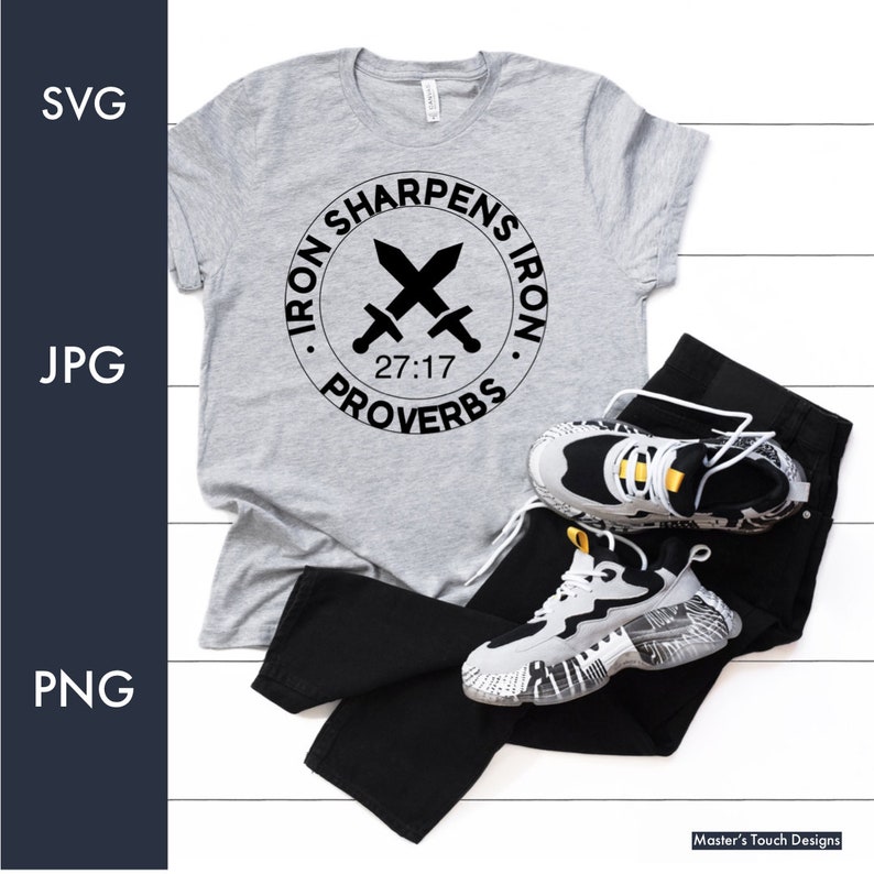 Iron Sharpens Iron Title Svg Png | Scripture Clipart | Christian Svg ...