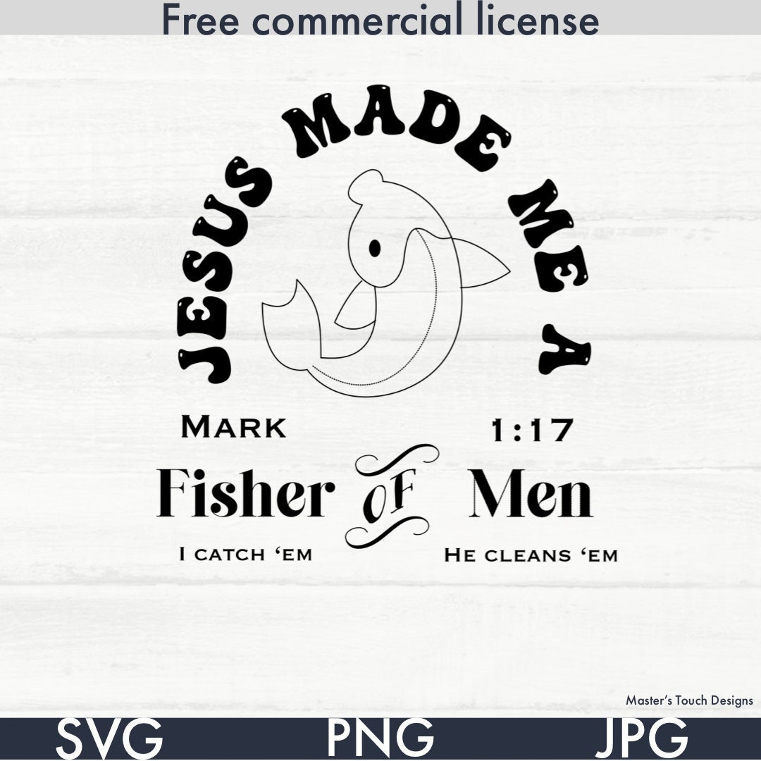 Fishers of Men Svg Png | Scripture Clipart | Christian Svg | Jesus Svg ...