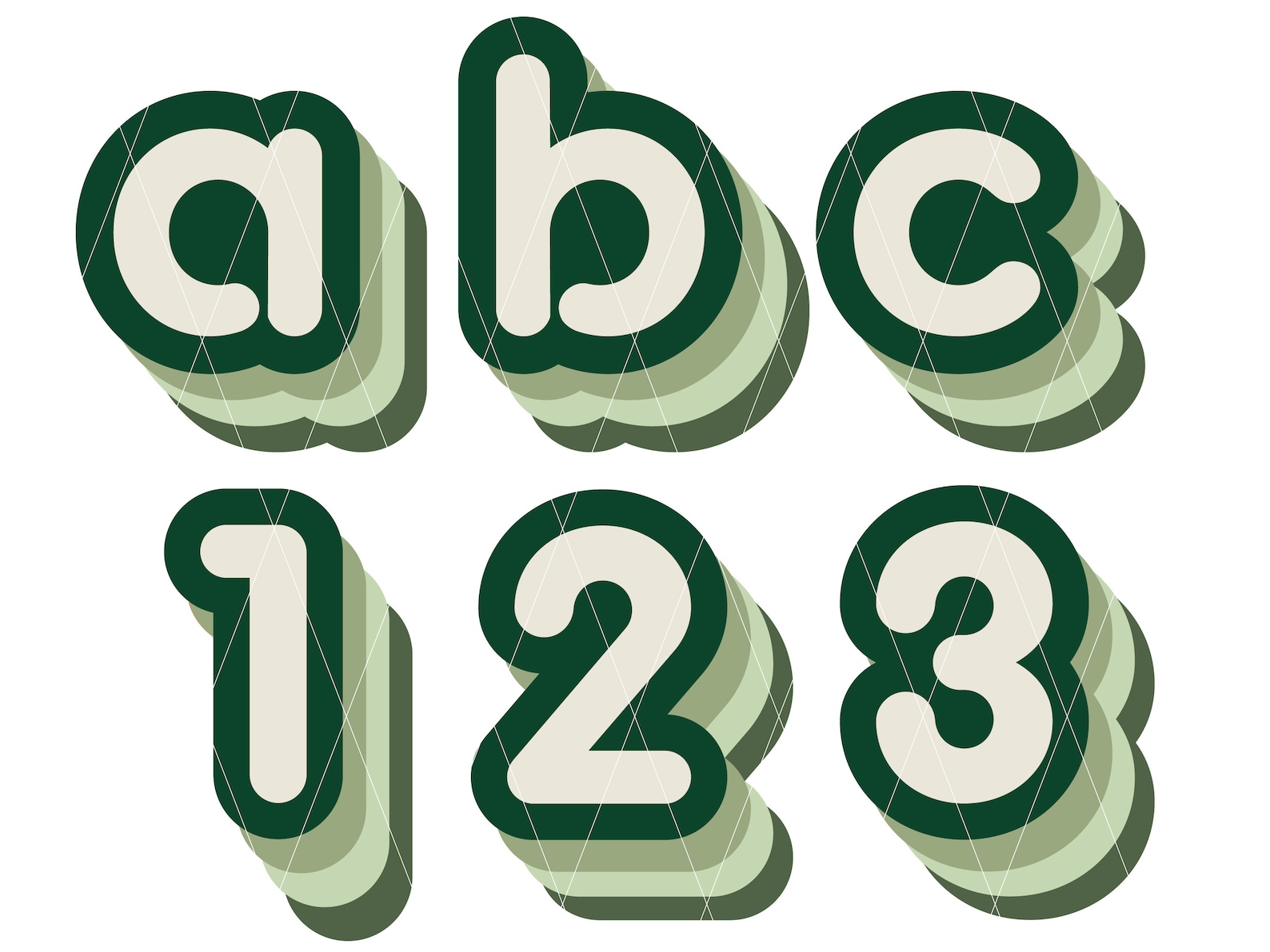 Green Retro Font, Vintage Font, Groovy Font, 70's Font, Disco Font,svg ...