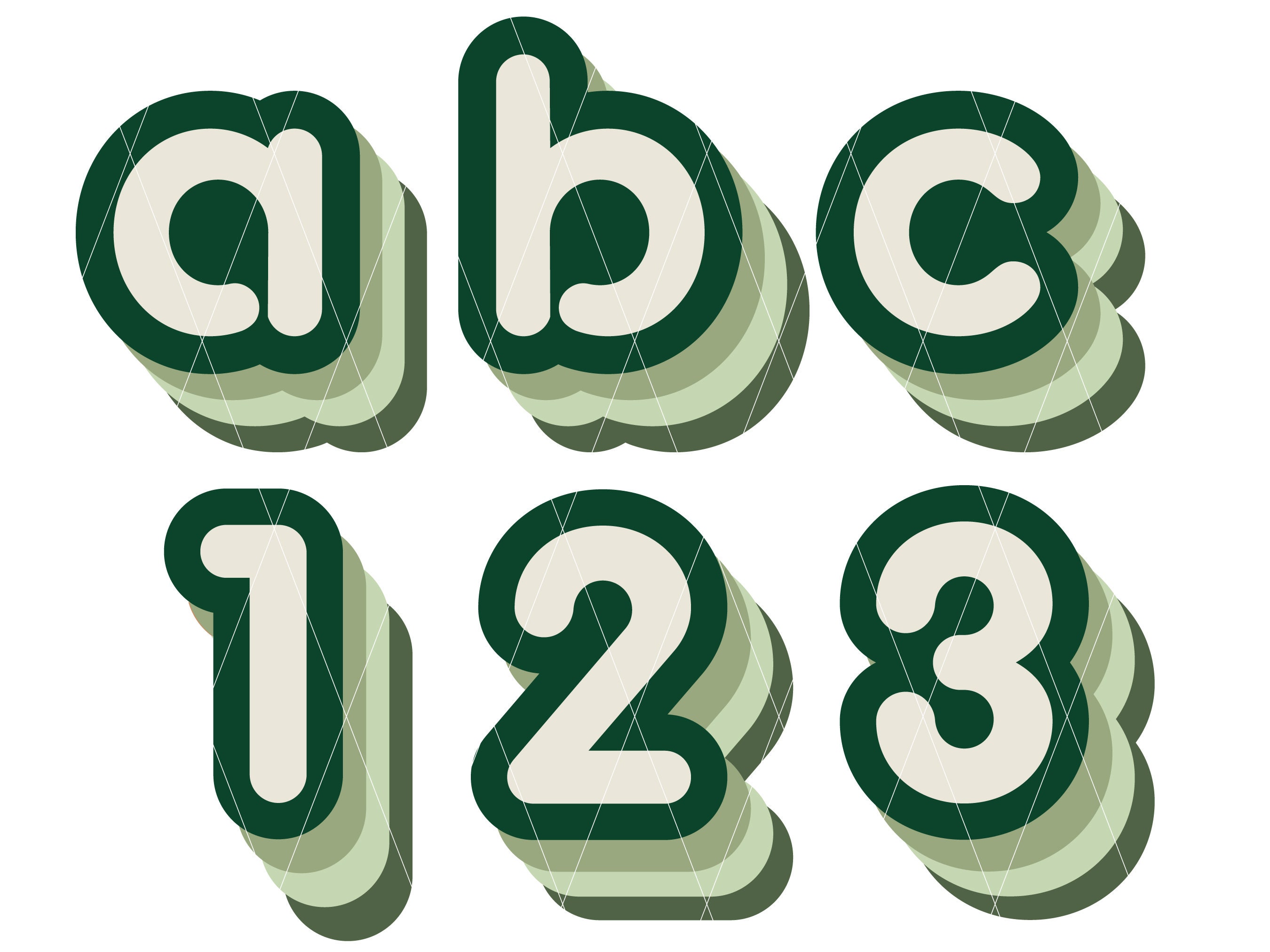 Green Retro Font, Vintage Font, Groovy Font, 70's Font, Disco Font,svg ...