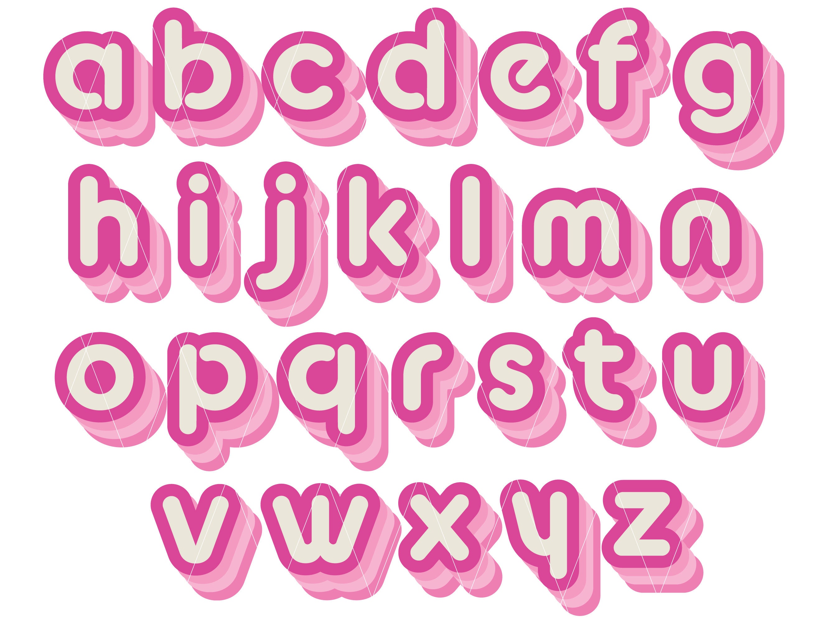 Retro Font Bundle Vintage Font Groovy Font 70s Font Disco Font Svg
