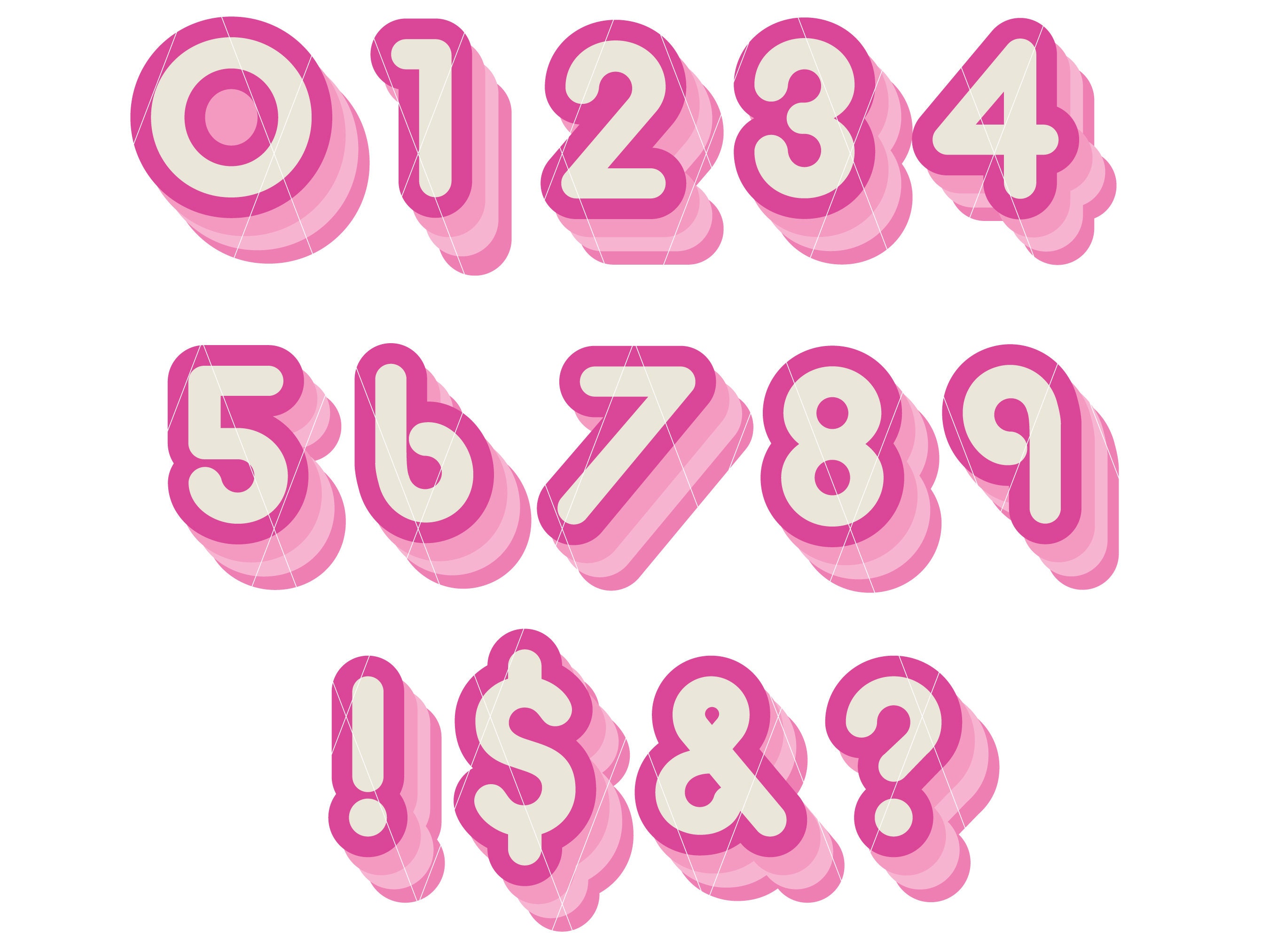 Pink Retro Font, Vintage Font, Groovy Font, 70's Font, Disco Font,svg ...