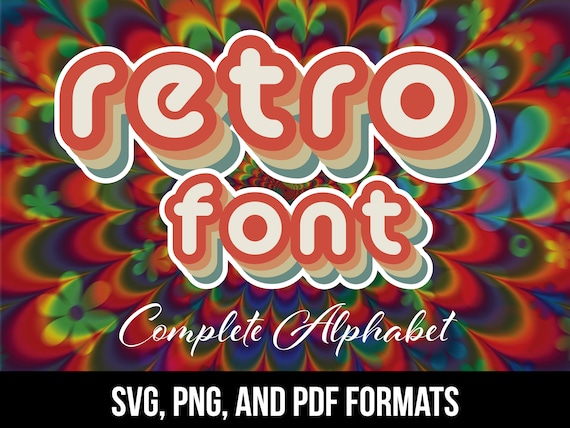 Retro Font Vintage Font Groovy Font 70's Font Disco - Etsy