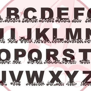 Flower Font, SVG, PNG, Flower Letter and Numbers, Vector, Wedding ...
