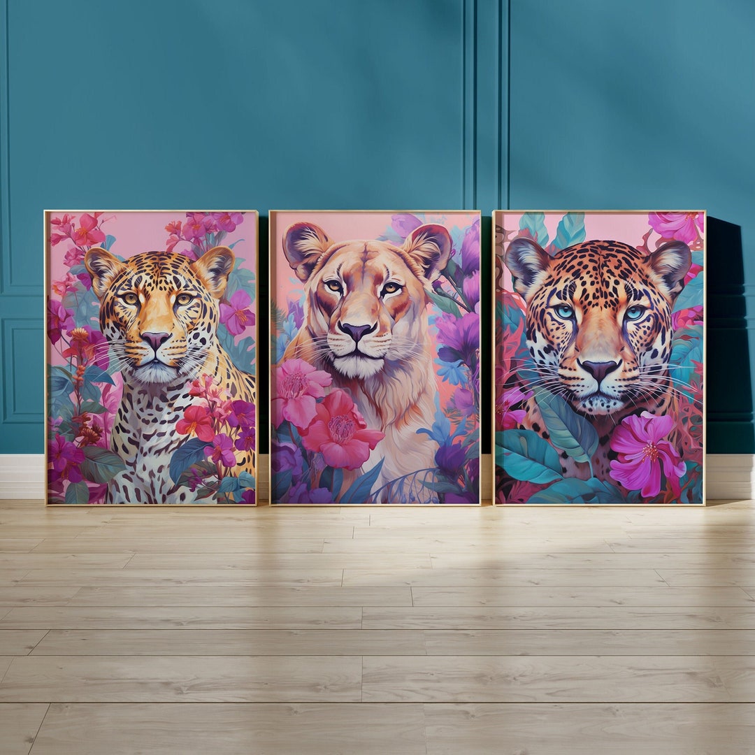 Tropical Animal Poster Set 3 Print Set UNFRAMED Tropical - Etsy