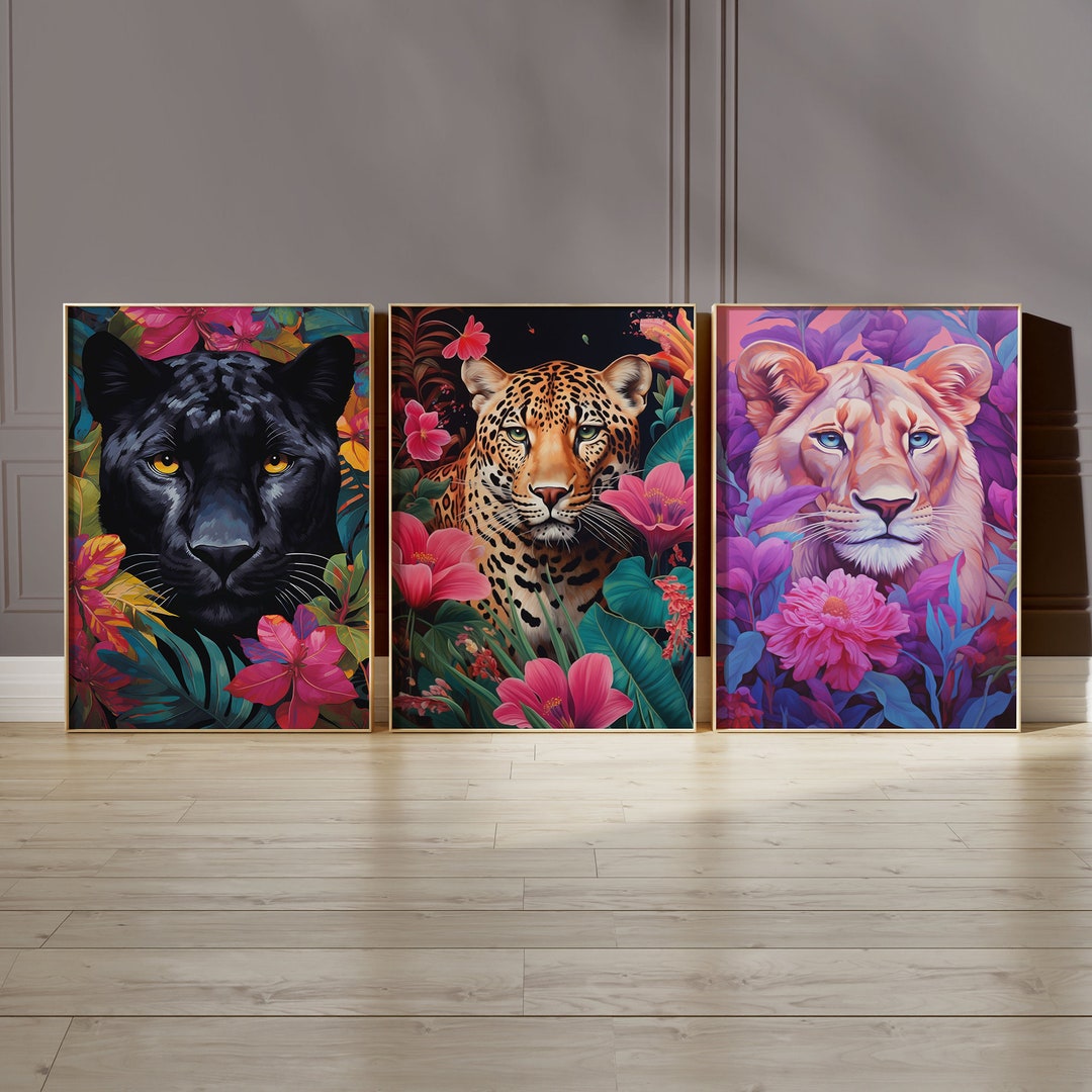Tropical Animal Poster Set 3 Print Set UNFRAMED Tropical - Etsy
